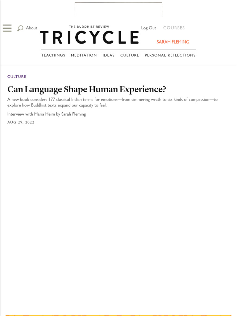 Can Language Shape Human Experience | PDF | Emotions | Pali