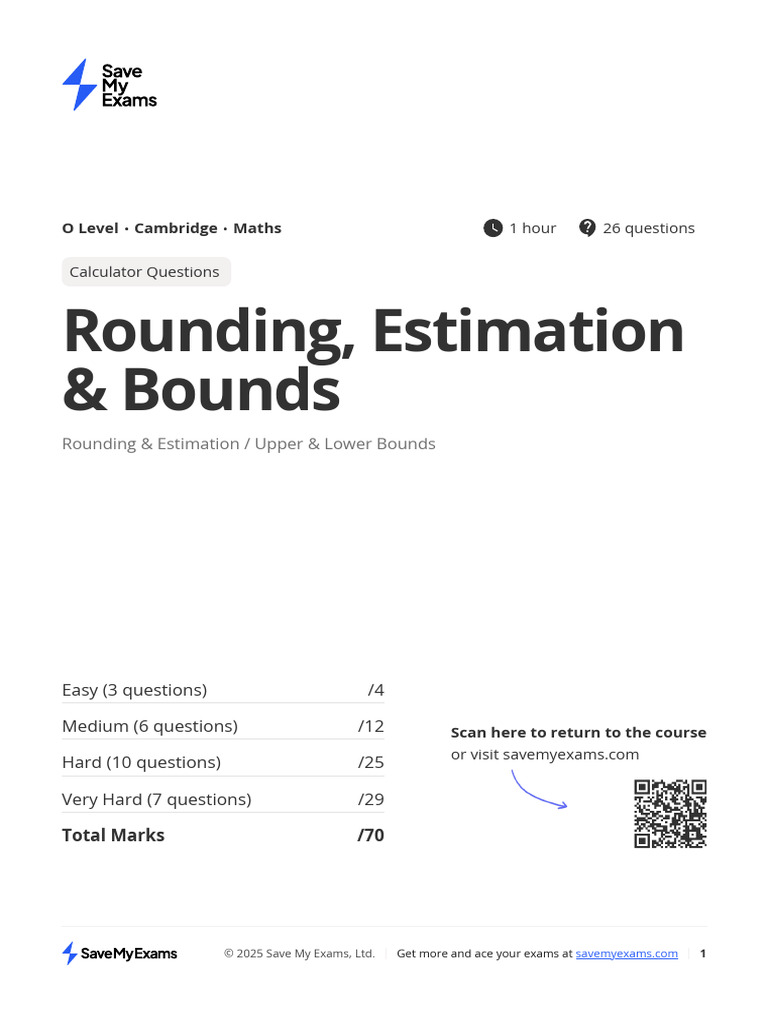 Rounding Estimation and Bounds Calculated | PDF | Significant Figures ...