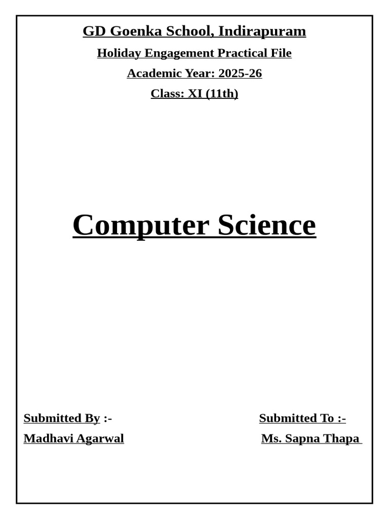 CS Practical File 1-40 APPEND | PDF | Numbers | String (Computer Science)