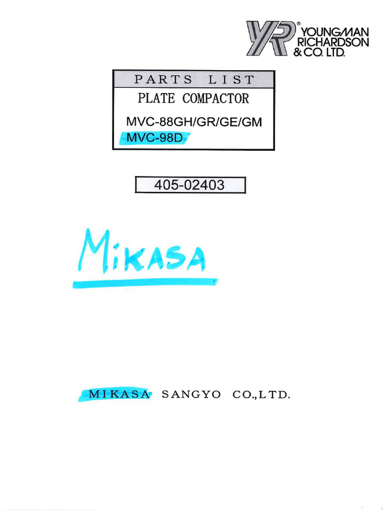 Mikasa MVC-98D | PDF