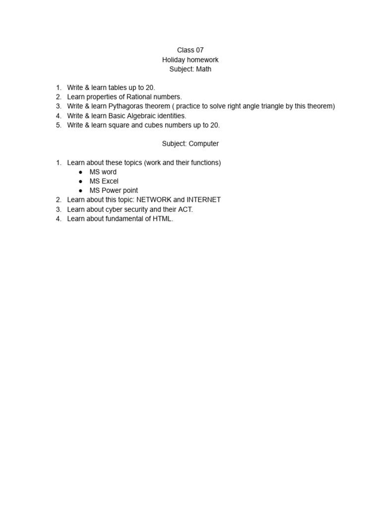 Class 07 | PDF