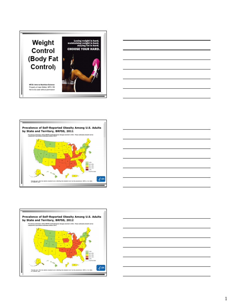 17 Weight Control With Blanks in Notes Format | PDF | Obesity | Body ...