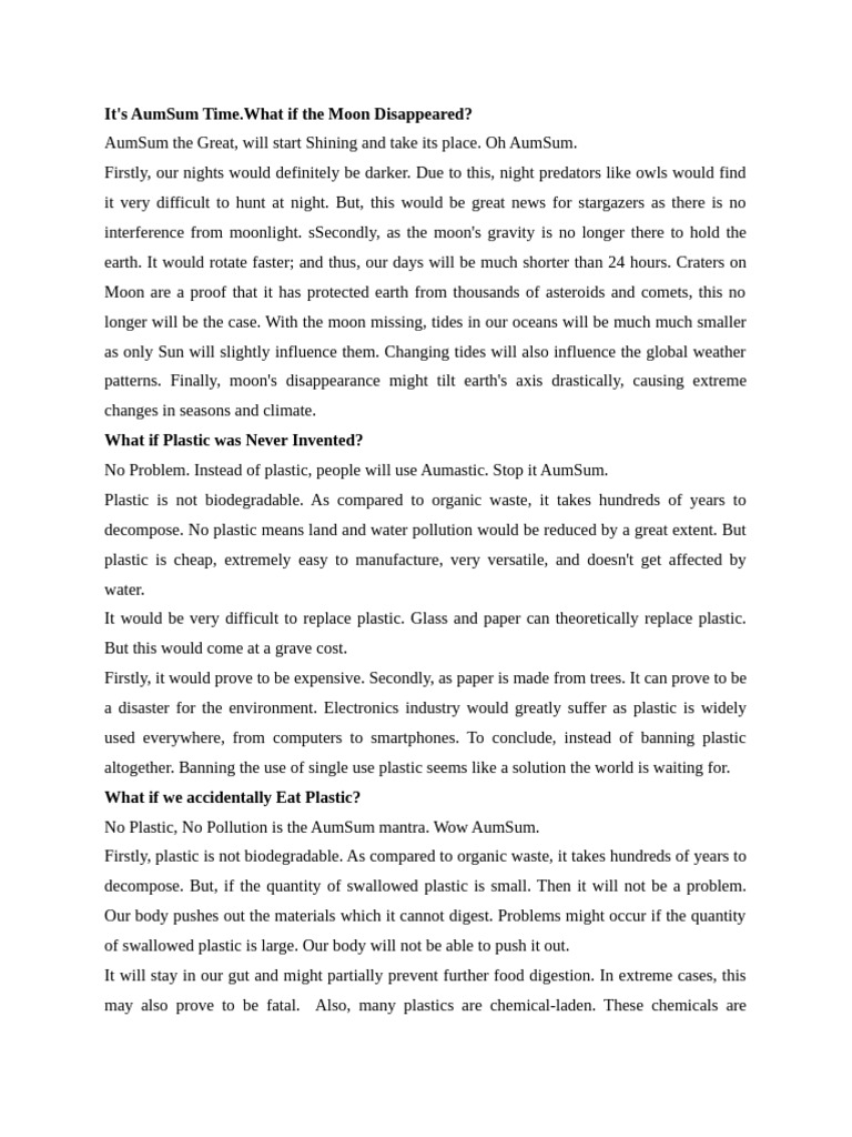 Aumsum Time 1 | PDF | Moon | Plastic