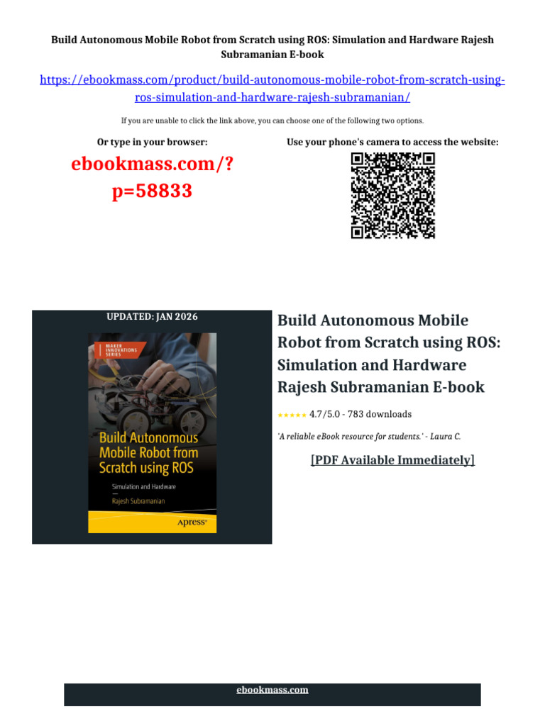 Build Autonomous Mobile Robot from Scratch using ROS: Simulation and ...