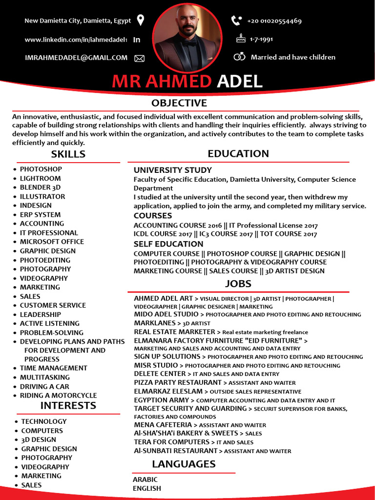 MR Ahmed Adel CV Resume | PDF