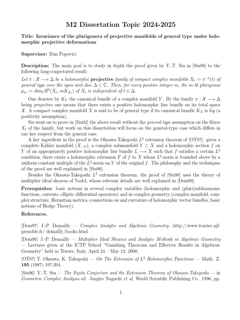 Sujets Stages IMT 2025 | PDF | Sensitivity Analysis | Finite Element Method