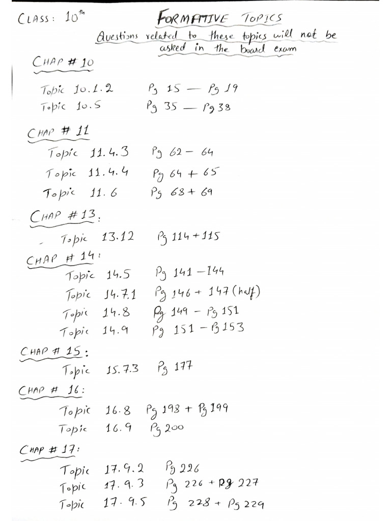 10th Physics Formative Topics | PDF