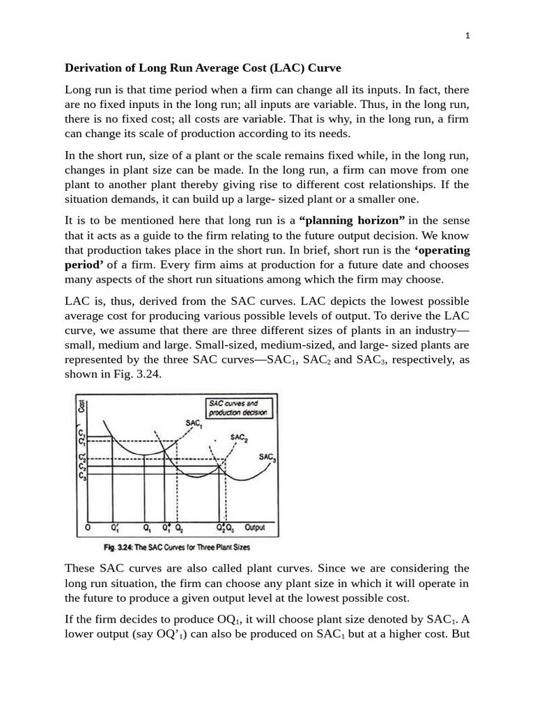 Derivation of Long Run Average Cost | PDF | Tangent | Average Cost