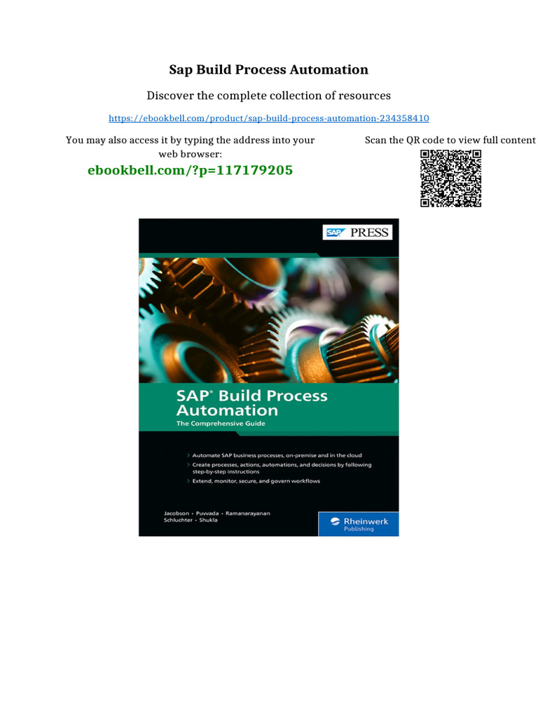 SAP Build Process Automation Available Full Chapters | PDF ...