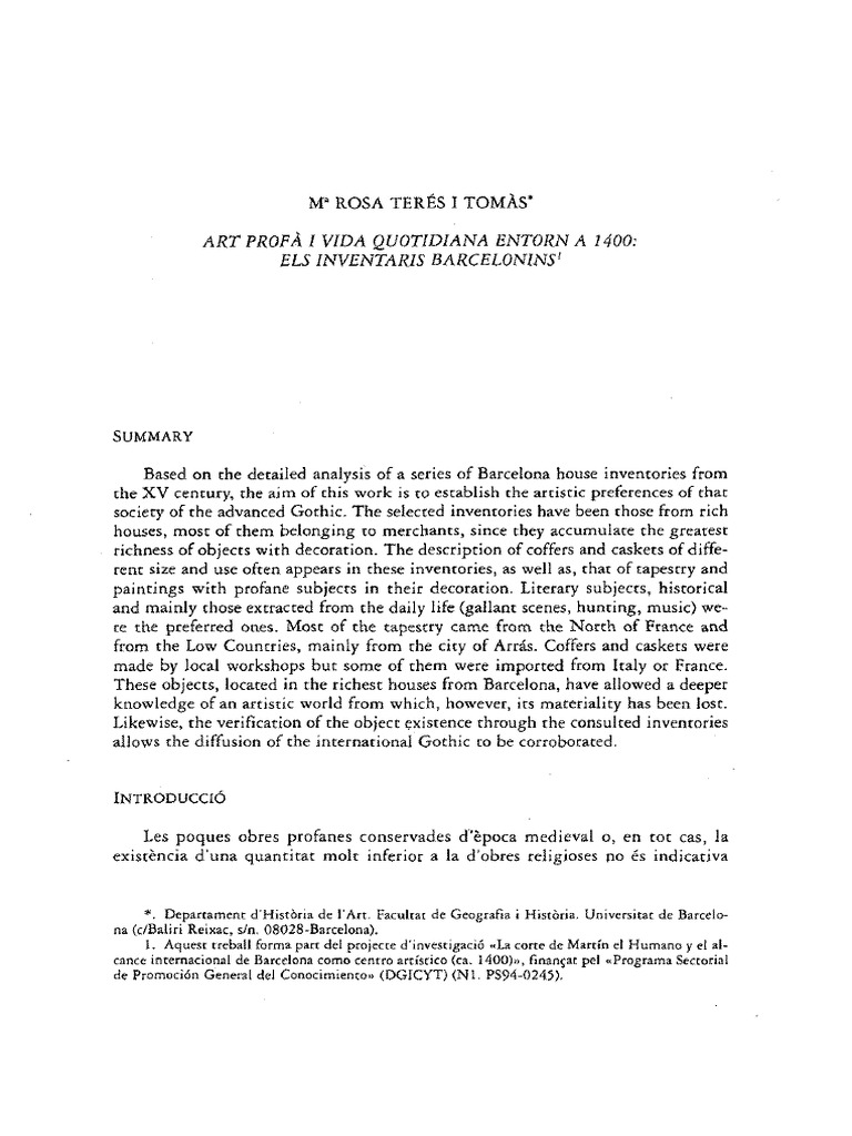 Art Profa I Vida Quotidiana Entorn A 140 | PDF