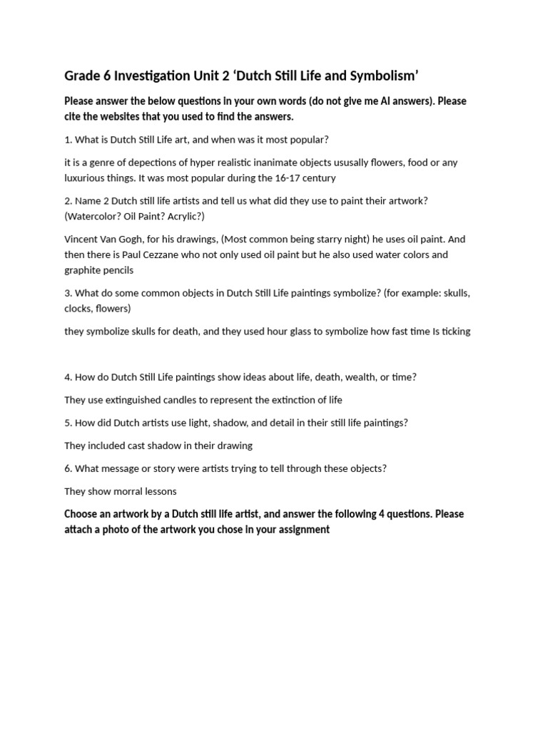 Grade 6 Investigation Unit 2a 1 | PDF