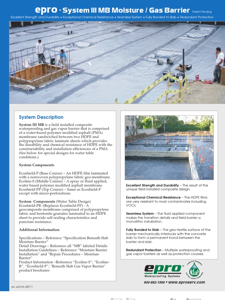 Epro - System III MB | PDF | Chemical Substances | Building Materials