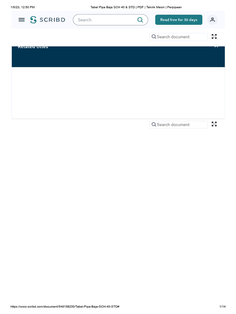 Tabel Pipa Baja SCH 40 & STD - PDF - Teknik Mesin - Perpipaan | PDF
