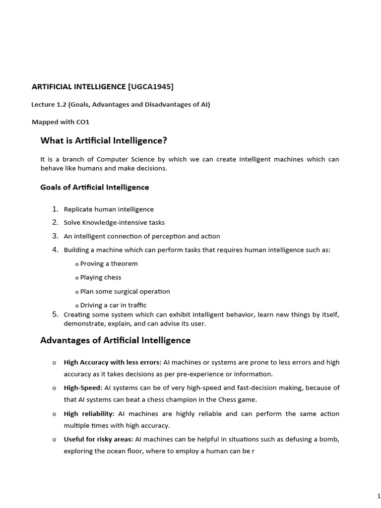 Lecture_2_Notes_ARTIFICIAL_INTELLIGENCE_UGCA1945 | PDF | Artificial ...