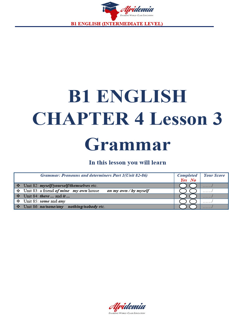 B1 Chapter 4 Lesson 3 Grammar | PDF | Cost Of Living | Plural