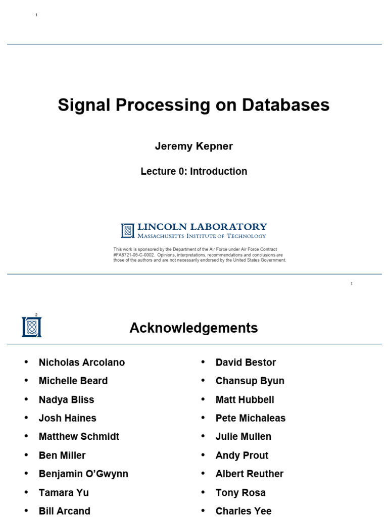 Signal Processing On Database | PDF | Computer Data Storage | Table ...