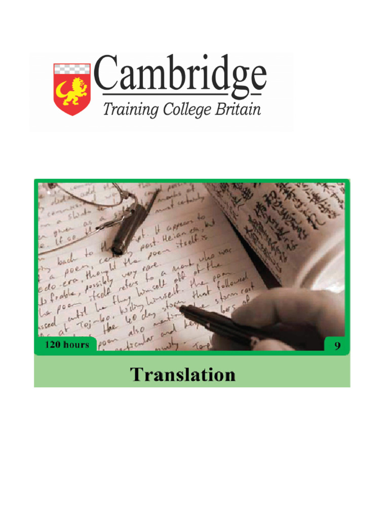 Translation - Text Book | PDF | Translations | Idiom