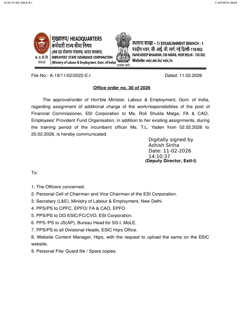 Office Order No 30 of 2026 1770804133 | PDF