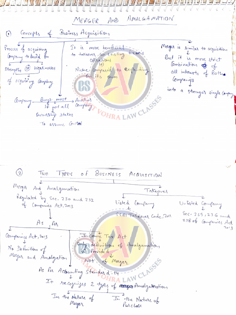 Chapter 3 - Merger and Amalgamation - Watermark | PDF