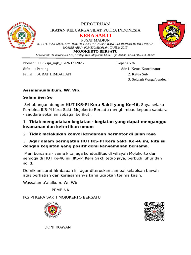 Surat Himbaun Hut 46 | PDF
