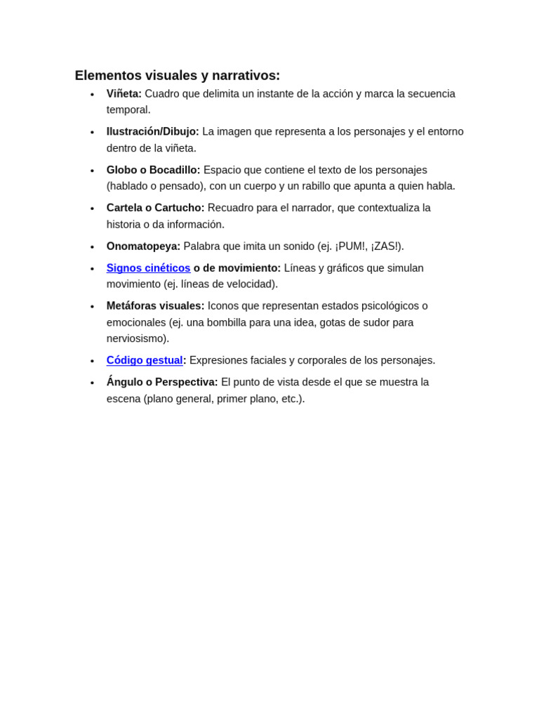 Elementos Visuales y Narrativos | PDF