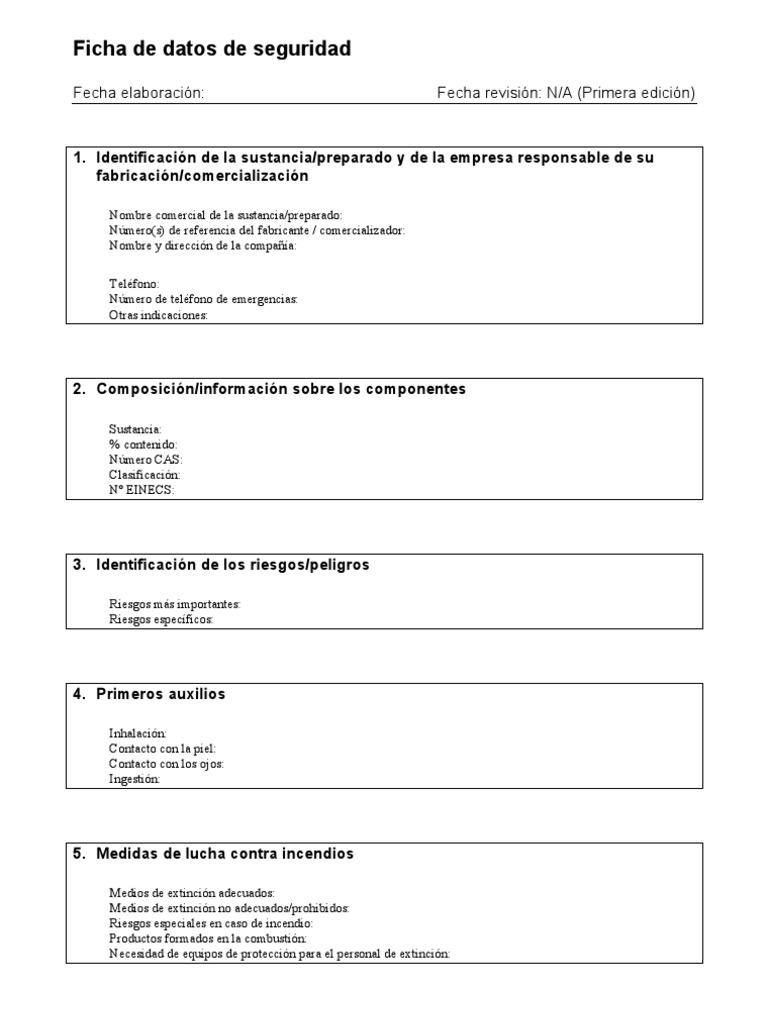 Modelo Msds | PDF