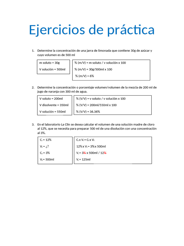 Ejercicios de Práctica | PDF