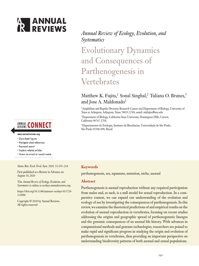 Parthenogenesis | PDF | Sexual Reproduction | Evolution