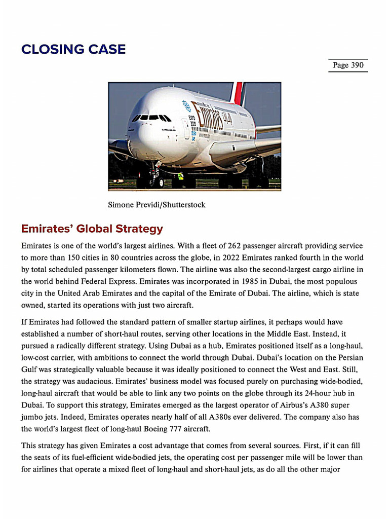Emirates' Global Strategy | PDF