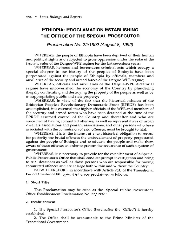 Proc No. 22-1992 Establishing Office of The Special Prosecutor (SPO) | PDF