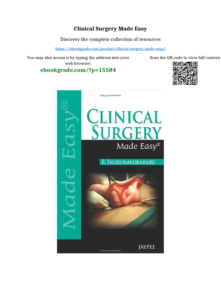 Clinical Surgery Made Easy Full Digital Chapters | PDF | Intellectual ...