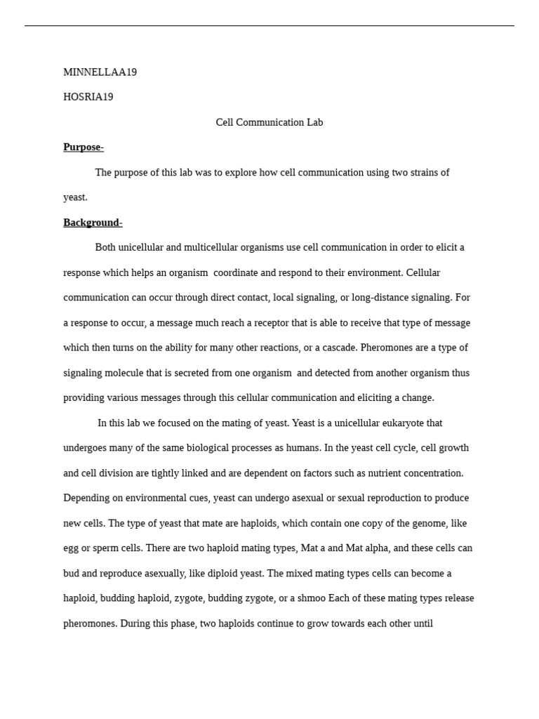 AP Bio Lab Cell Communication | PDF | Cell Signaling | Biochemistry