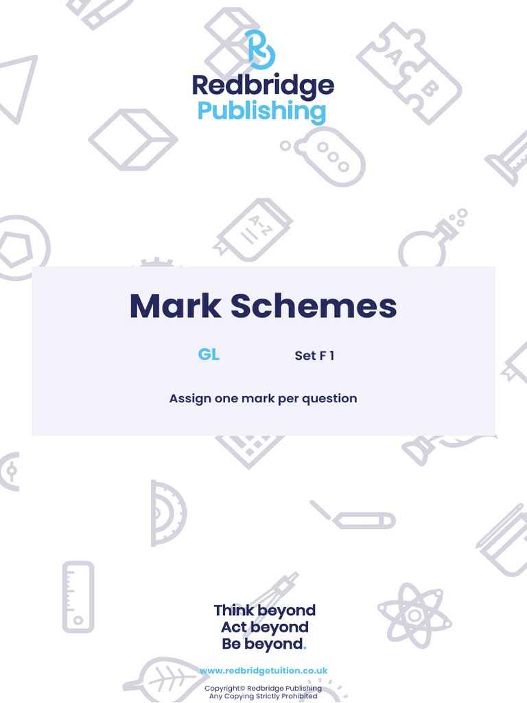 GL F1 Paper 4 Mark Schemes | PDF | Chess | Chess Openings