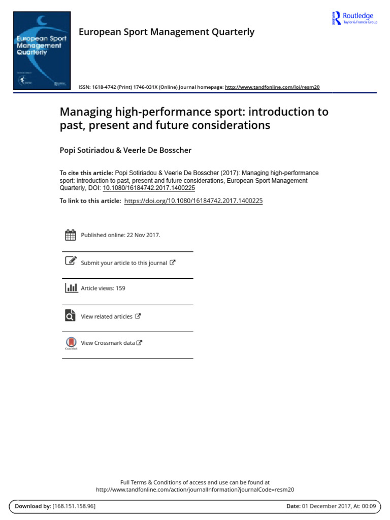 Managing High-performance Sport Introduction to Pa | PDF | Sports