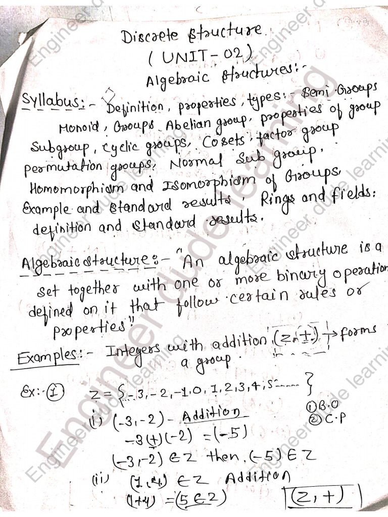UNIT-2 Discrete Structure | PDF