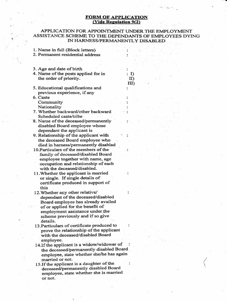 Form of Application Vide Regulation 9 2 | PDF