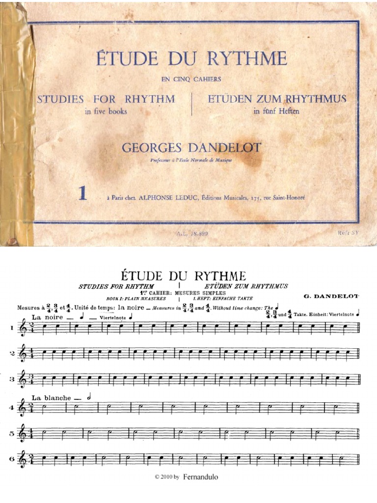 Georges Dandelot - Estudios de Ritmo - Libro 1 | PDF