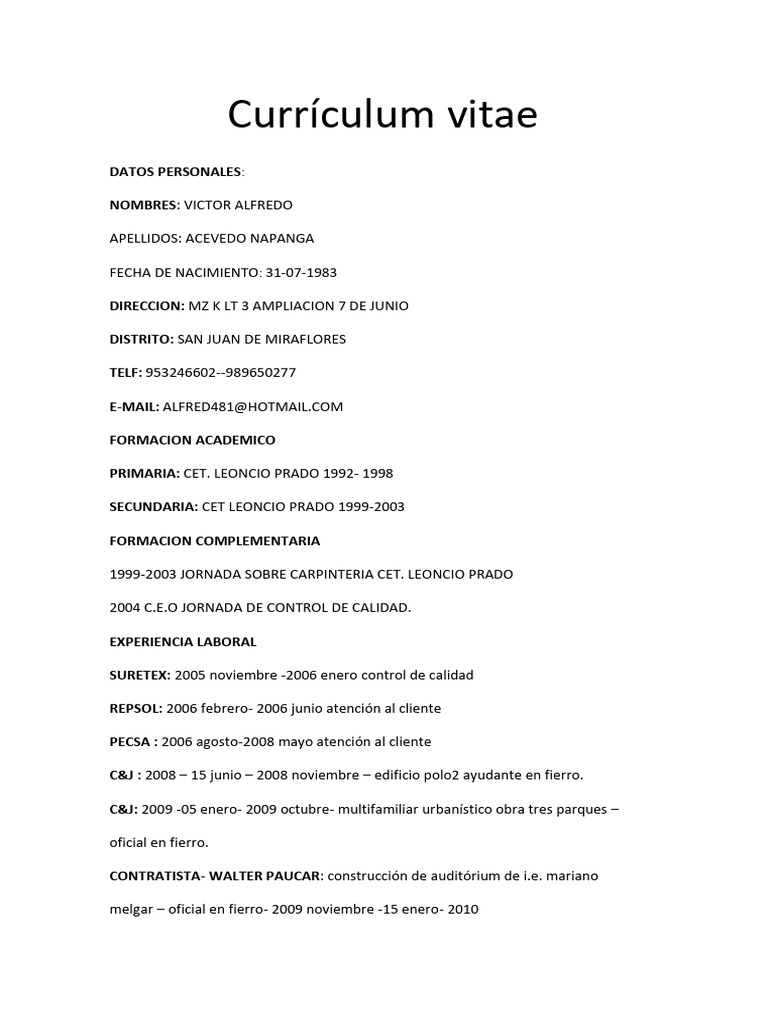 CV 2025 | PDF