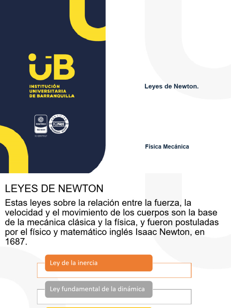 Leyes de Newton Parte #1 | PDF | Las leyes del movimiento de Newton ...
