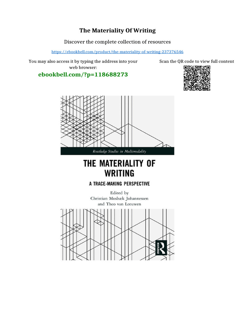 The Materiality of Writing available any format | PDF | Intellectual ...