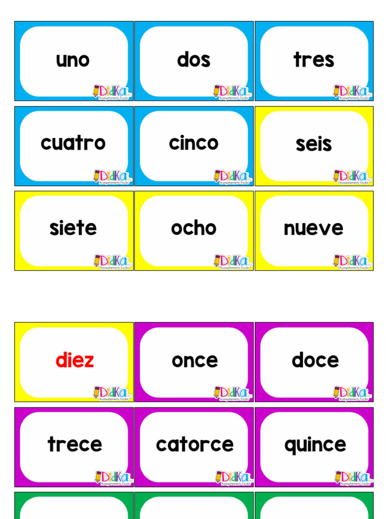 Copia de Números Del 1 Al 100 - Lectura Carta | PDF