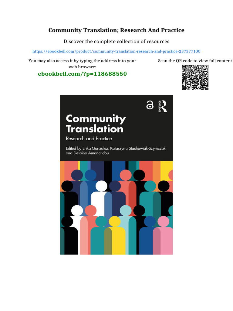 Community Translation; Research and Practice latest pdf 2025 | PDF ...