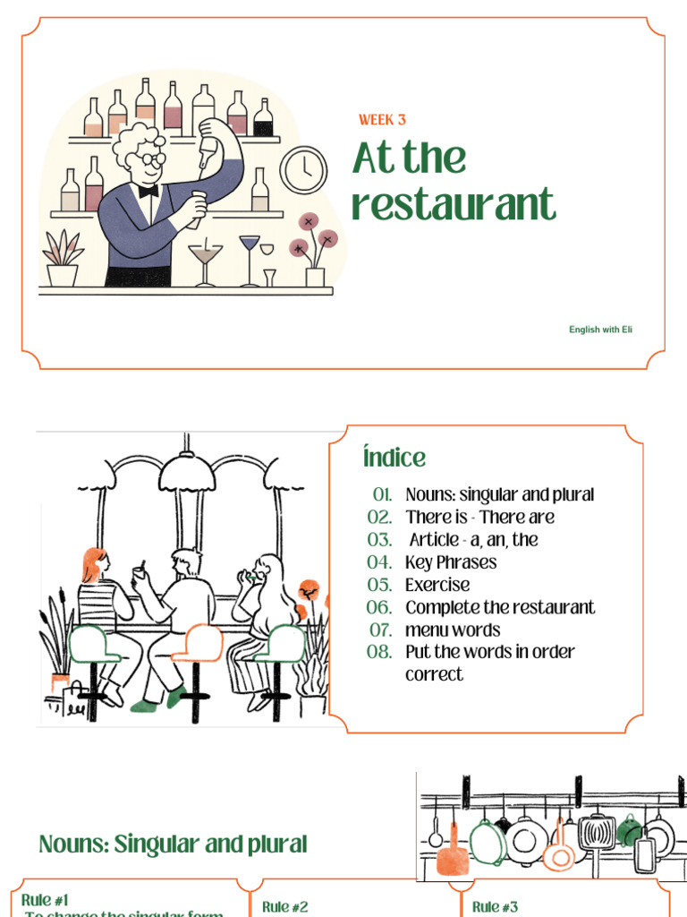 Module 3 - at The Restaurant | PDF