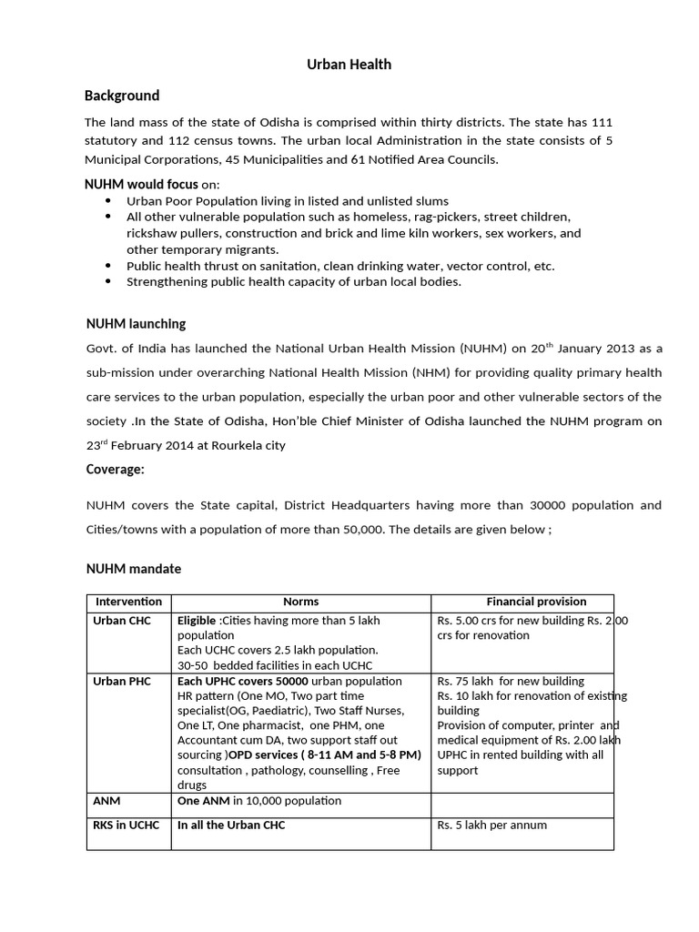 NUHM-PROGRESS-2-1 | PDF | Public Services
