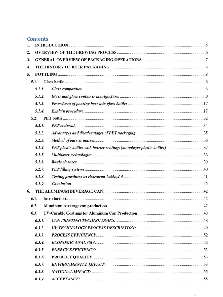 Beer Packaging | PDF | Brewing | Malt