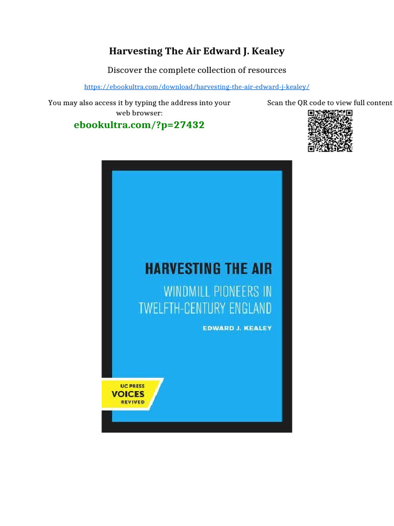 Harvesting The Air Edward J. Kealey PDF Available | PDF | Property