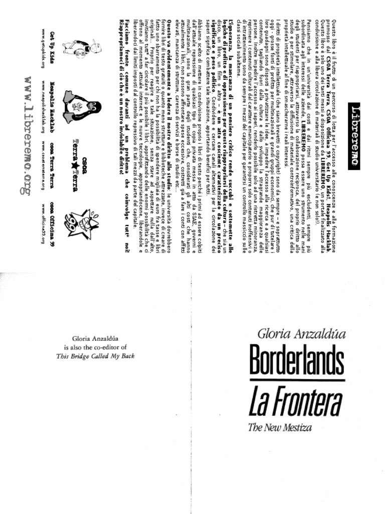 Borderlands / La Frontera Gloria Anzaldúa | PDF