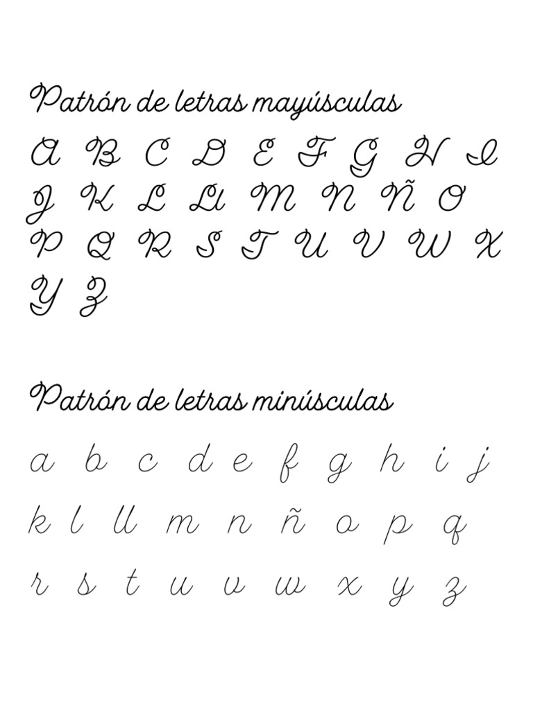 Patrón de Letras Mayúsculas y Minúsculas PDF | PDF