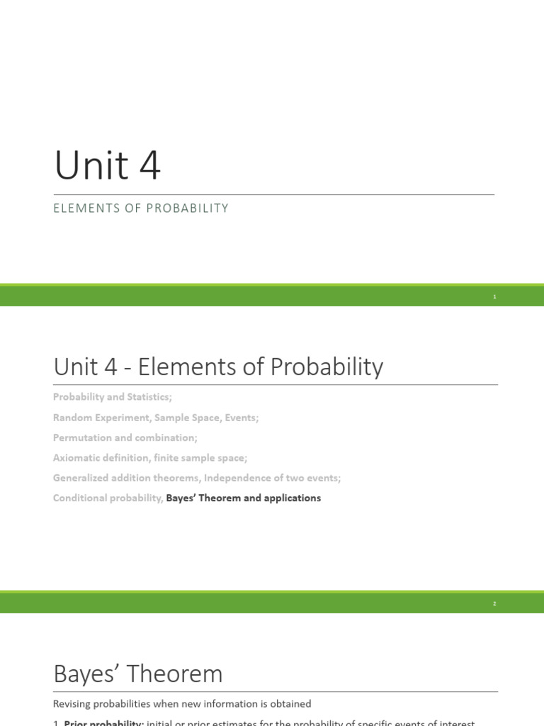 Unit 4 - Part 4 | PDF | Probability | Probability Theory