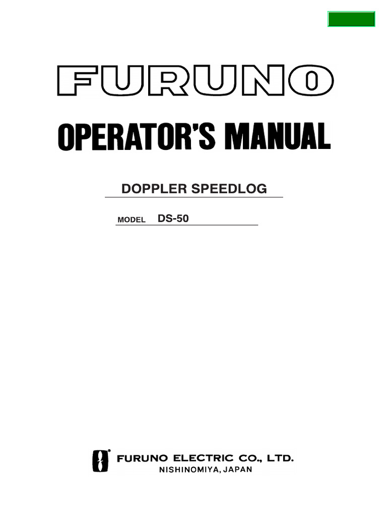 Dopler Speed Log - FURUNO - DS 50 | PDF | Doppler Effect | Ultrasound